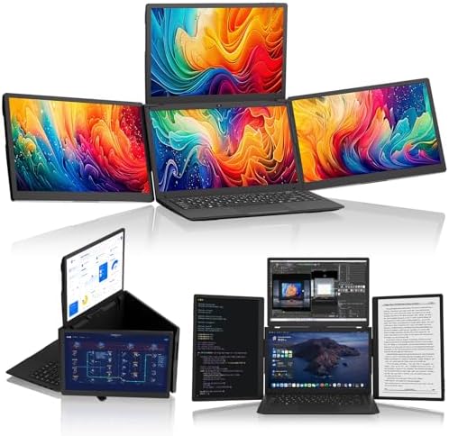 ADREAMER Triple Portable Monitor 13.3”, Detachable Triple Screen ...