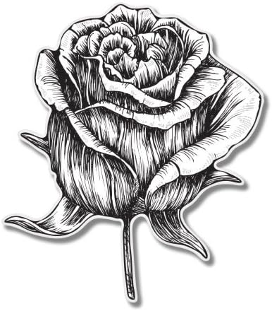 Amazon.com: Rose Vinyl Sticker - Select Size : Automotive