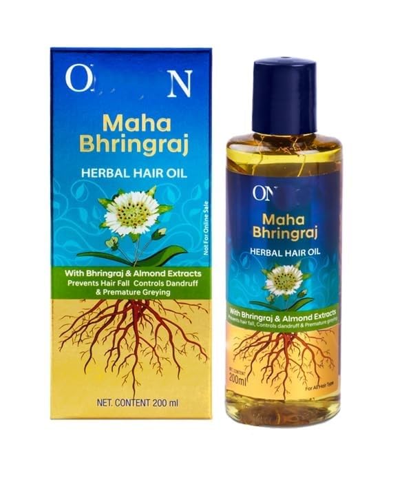 Buy Maha Bhringraj Herbal Hair Oil with Bhringraj and Almond Extracts ...