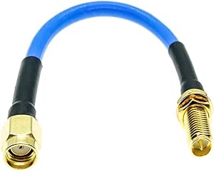 Amazon.co.jp: PAN DI RP-SMA メスナットバルクヘッドから RP-SMA オスコネクタ RG405 RG-405 セミフレキシブル同軸ケーブル 0.086" ブルー(3 ...
