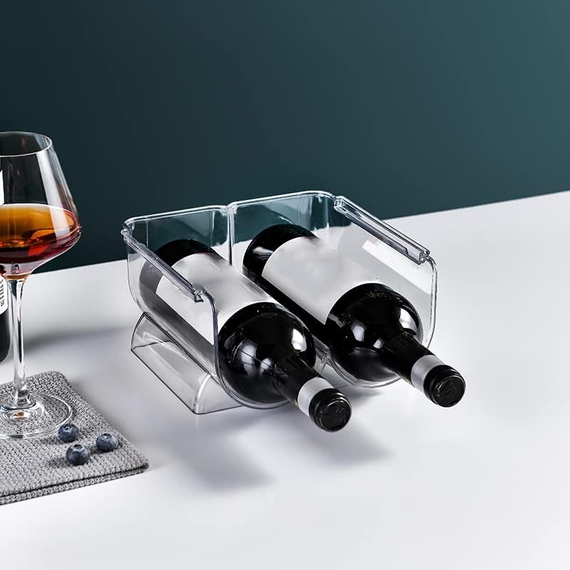 Amazon.com: Fridge Wine Water Bottle Holder Stand, Stackable Plastic ...