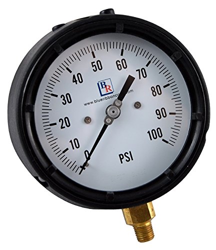 Blue Ribbon BR811D-454CF Dial Process Gauge, Phenolic Case, Brass ...