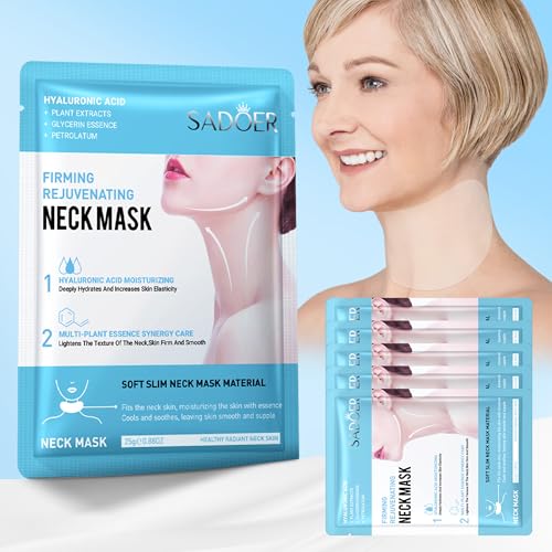 Collagen Neck Mask 5 Pack,Anti-Wrinkle & Firming Patches with ...
