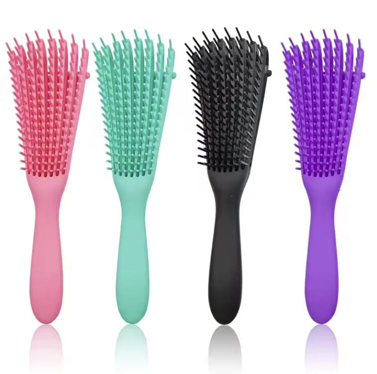Detangling Hair Brush Adjustable Hair Styling Plastic Curly Hair ...