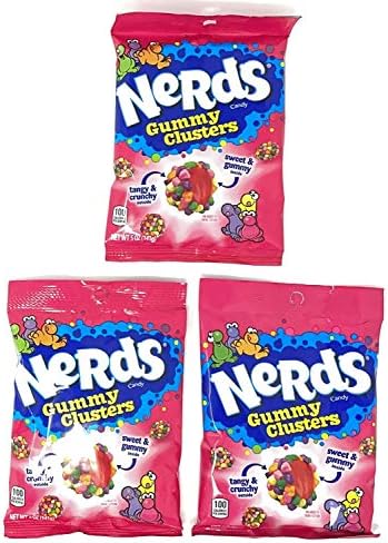 Amazon.com : Nerds Gummy Clusters Candy, Very Berry, 3 Ounce (Pack of ...