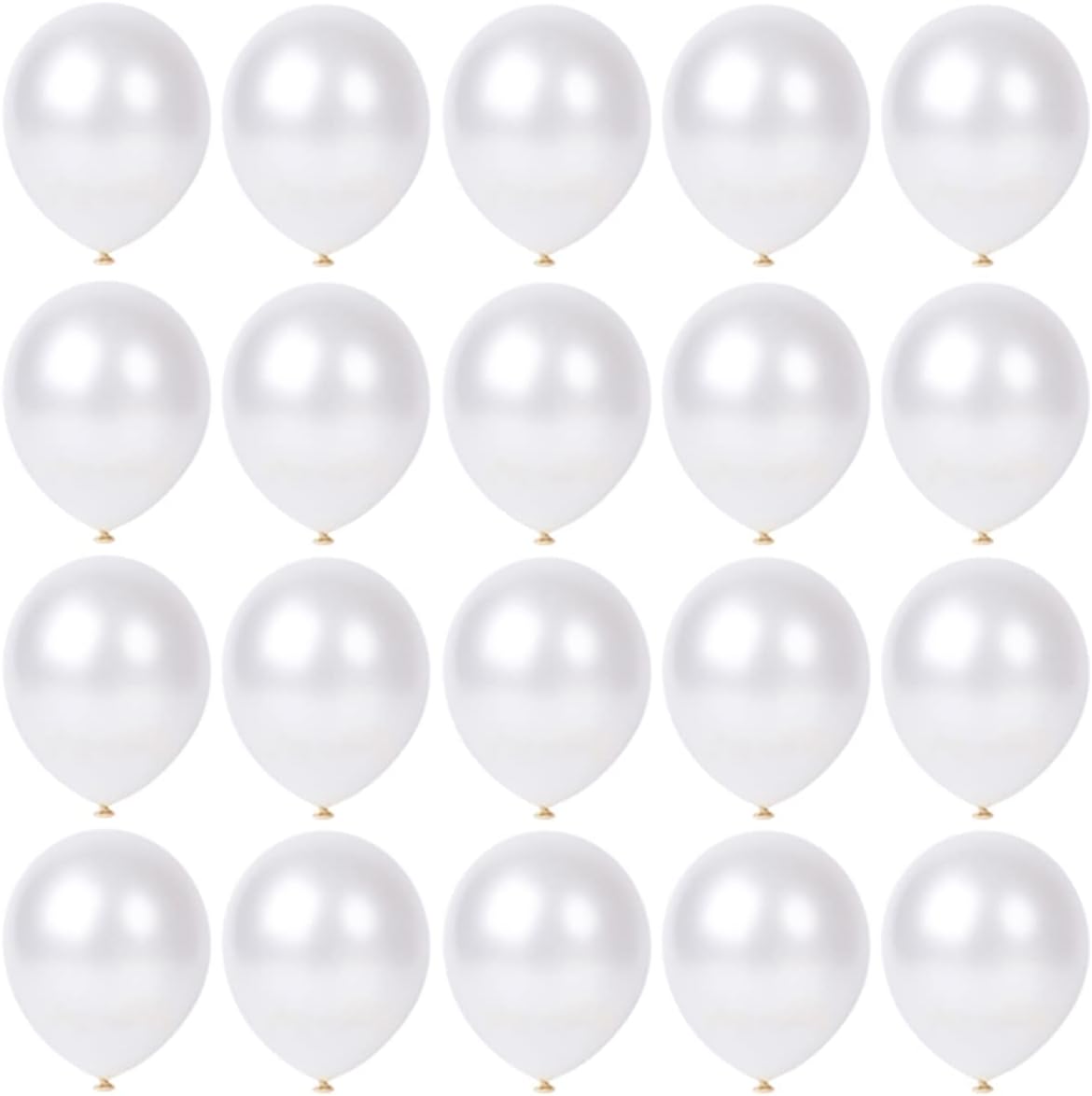 Amazon.com: 10 inch Pearl White Latex Balloons, 100 pcs Thick Party ...