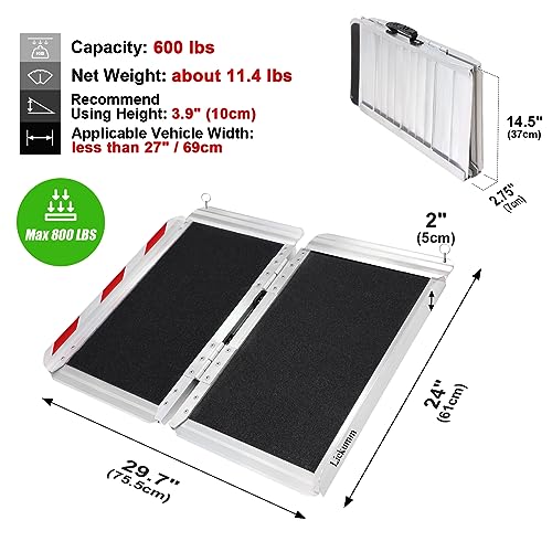 Snapklik.com : 2ft Foldable Aluminum Wheelchair Ramp, 600LBS Capacity ...