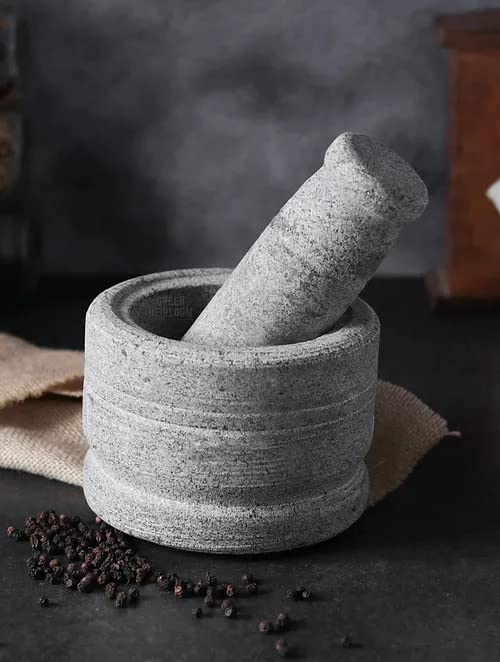 CHOLA KIDZHAN - Stone Mortar & Pestle Set/Tradition grinder : Amazon.in ...