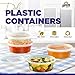 Amazon.com: Supreme Deli Plastic Storage Containers with Lids 8oz, 16oz ...