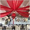 Amazon.com: Fanqisi Wedding Chiffon Ceiling Drapes 6 Panels 5ftx10ft ...