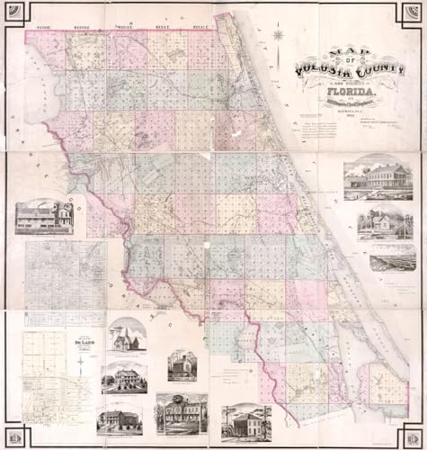 Amazon.com: 1883 Map of Volusia County Florida : Handmade Products