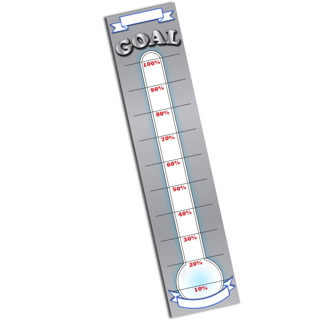 Amazon.com: Goal Thermometer and Fundraising Donation Poster - 11"x48 ...