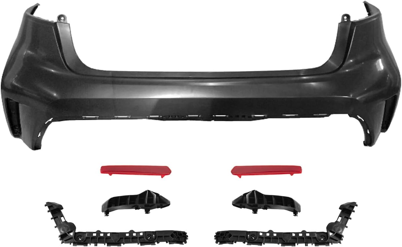Amazon.com: Rear Bumper Cover Fascia With Reflector And Bracket ...