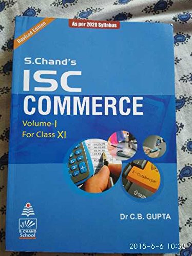 S.Chand's ISC COMMERCE Volume 1 for Class XI : Amazon.in: Books