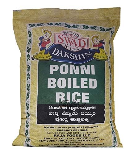 Amazon.com : Swad Ponni Boiled Rice - 10 lbs., 4.54kg : Grocery ...