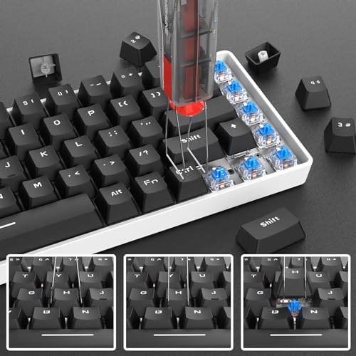 MAMBASNAKE 2-in-1 Keycap Switch Puller Tool for Hot Swappable Mechanical Keyboard, 304 Stainless ...