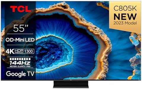 TCL 65C855K 65-inch QLED Mini LED TV, QLED PRO, 4K HDR Premium 3300nits ...