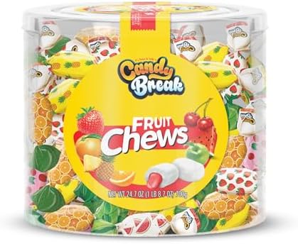 Amazon.com : Candy Break Toffix Center-Filled Soft Fruit Chews Candy ...