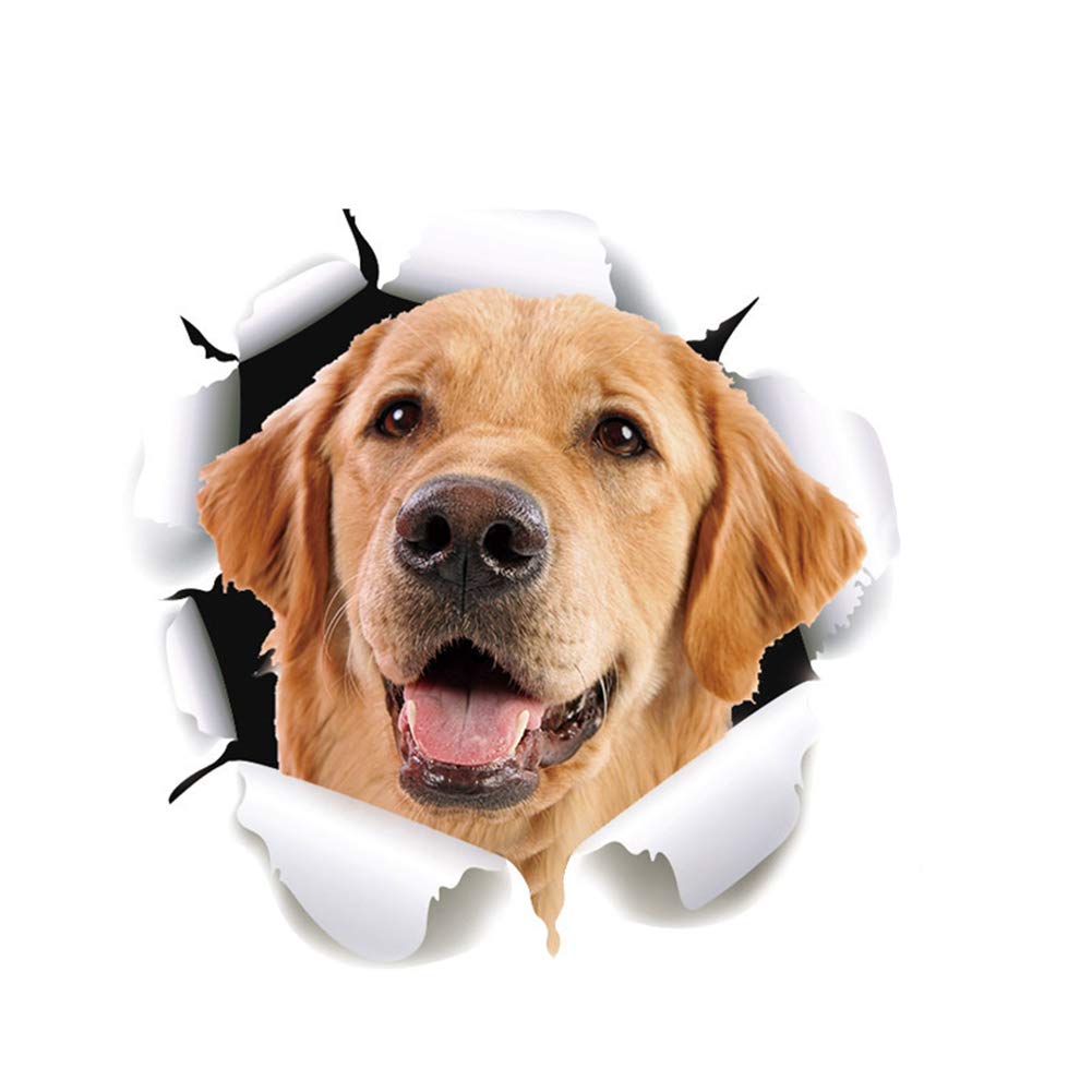 Amazon.com - 3D Dog Car Window Decal for Vehicles,Pet Dog Car Crack ...