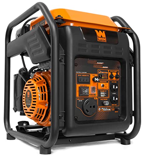WEN GN400iX RV-Ready 4000-Watt Open Frame Inverter Generator with CO ...