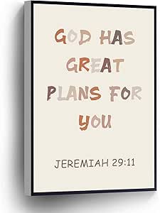Amazon.com: PUCHYUCT God Has Great Plans For You Canvas Wall Art ...