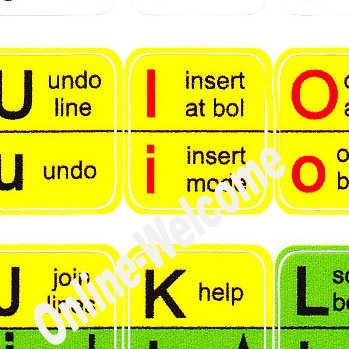 Vi and Vim EDITOR KEYBOARD STICKER - Buy Vi and Vim EDITOR KEYBOARD ...