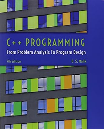 C++ Programming: From Problem Analysis to Program Design : Malik, D. S ...