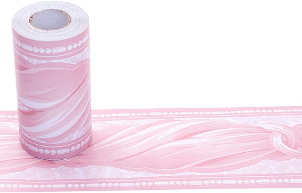 Amazon.com: Yija Self Adhesive Pink Bowknot PVC Border Peel and Stick ...