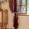 Amazon.com: TUDECO Sheer Burgundy Curtains for Bedroom 2 Panels Set ...