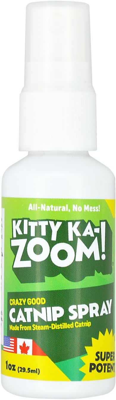 Amazon.com : KITTY KA-ZOOM Catnip Spray - 1oz. Bottle | High Potency Catnip Spray Made from ...