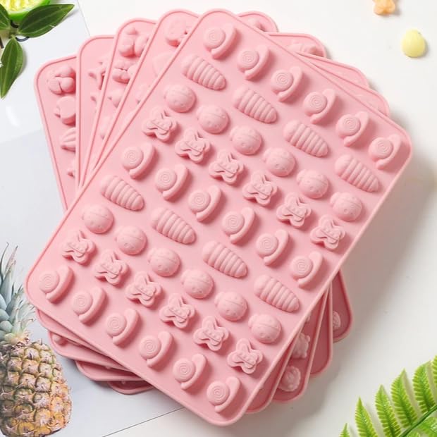 SKytail 50 Cavity Insects Gummy Mould Silicone Insect Butterfly Shell ...