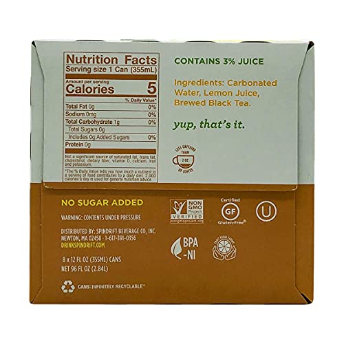Snapklik.com : SPINDRIFT HALF TEA & HALF LEMON SPARKLING WATER CAN IN BOX 8 CT 96 OZ