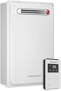 MIZUDO MIZUDO Tankless Water Heater Propane Outdoor Installation Max 5. ...