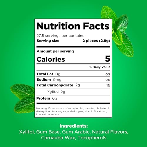 PUR Gum | Aspartame Free Chewing Gum | 100% Xylitol | Natural Spearmint ...