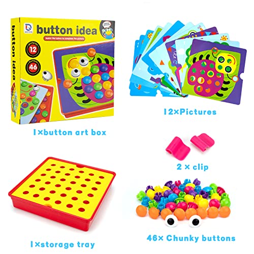 Snapklik.com : Button Art Toys For Toddlers, Crafts For Age 2-4, Early ...