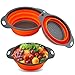 Amazon.com: 2Pcs Collapsible Colanders Round Silicone Kitchen Strainer ...