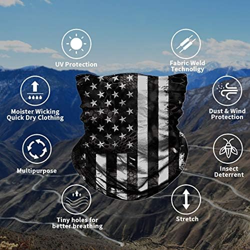 3D Neck Gaiter Shield Scarf Bandana Face Mask Seamless UV Protection ...