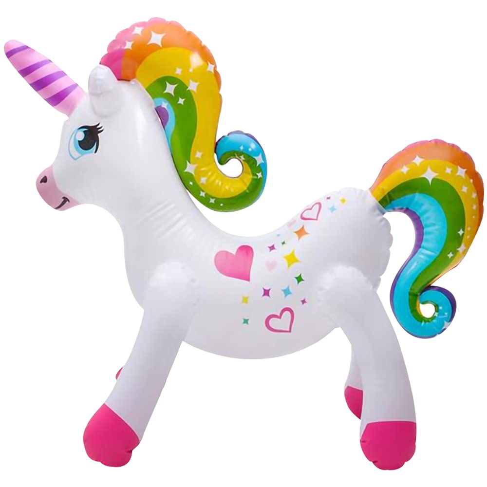 Amazon.com: ArtCreativity Rainbow Unicorn Inflate, Blow-Up Unicorn ...