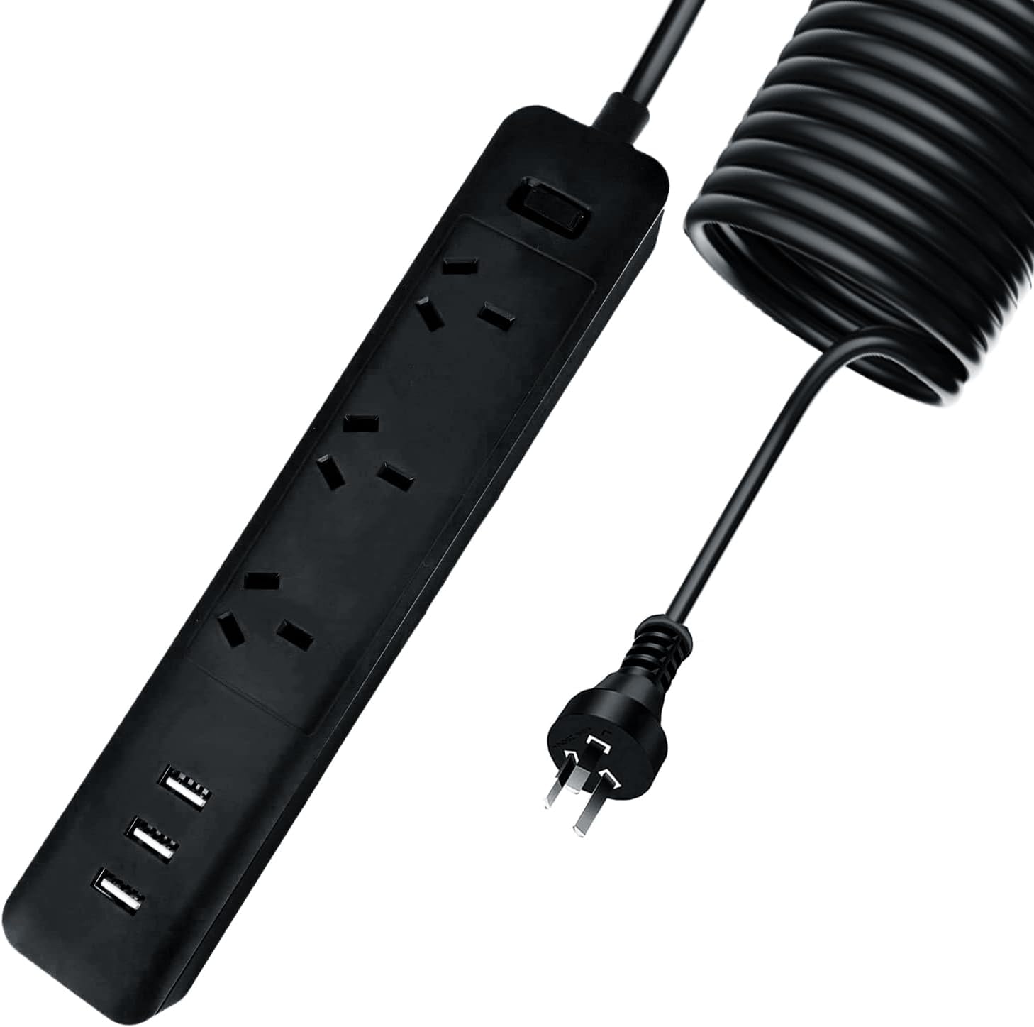 AU Power Strip Socket 5M Extension Cord Power Board 3USB Port Charge ...