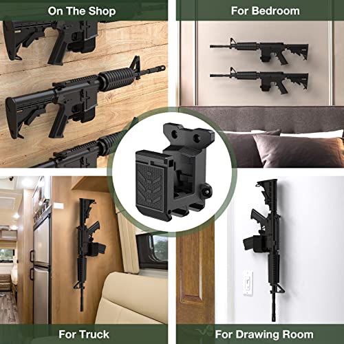 Snapklik.com : LULACOOL Gun Wall Mount For Rifle + Double Magazine Holder
