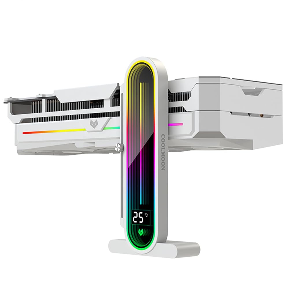 Amazon.com: Baotkere Height Adjustable RGB GPU Stand with Temperature ...