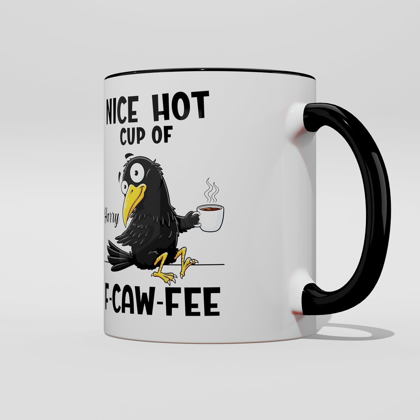 Amazon.com: Personalized Nice Hot Cup Mug, Caw-F Crow Raven Coffee Mug ...
