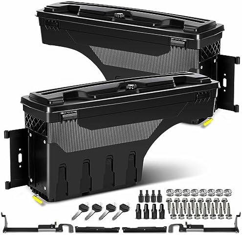Amazon.com: YHTAUTO Set of 2 Truck Bed Storage Tool Box Lockable ...