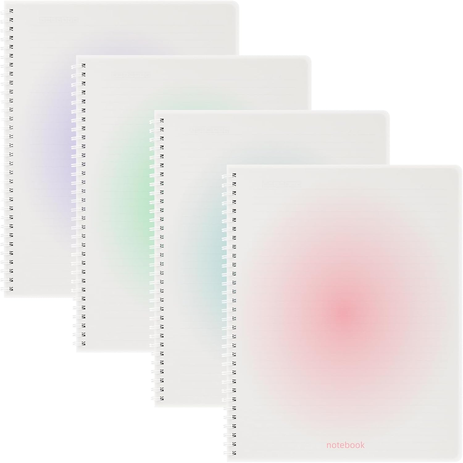 Amazon.com : Spiral Notebook A4 College Wide Ruled Notebooks 4 Pack 8.5 ...