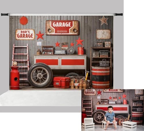Amazon.com: Kate 7x5ft Vintage Dad's Garage Photo Backdrops Retro Old ...