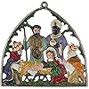 Amazon.com: Large Nativity Scene German Pewter Christmas Ornament ...