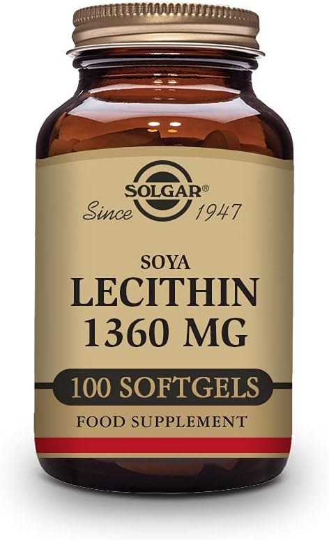 Amazon.com: Solgar Lecithin 1360mg, 100 Softgels - Supports Overall ...
