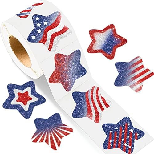 Amazon.com: Fancy Land 500 Pcs 4th of July Stickers Fourth of July ...