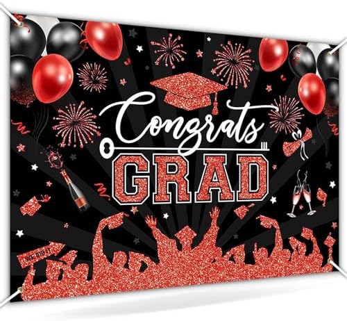 Amazon.com : Avezano Graduation Backdrop Congrats Grad Graduation Party ...