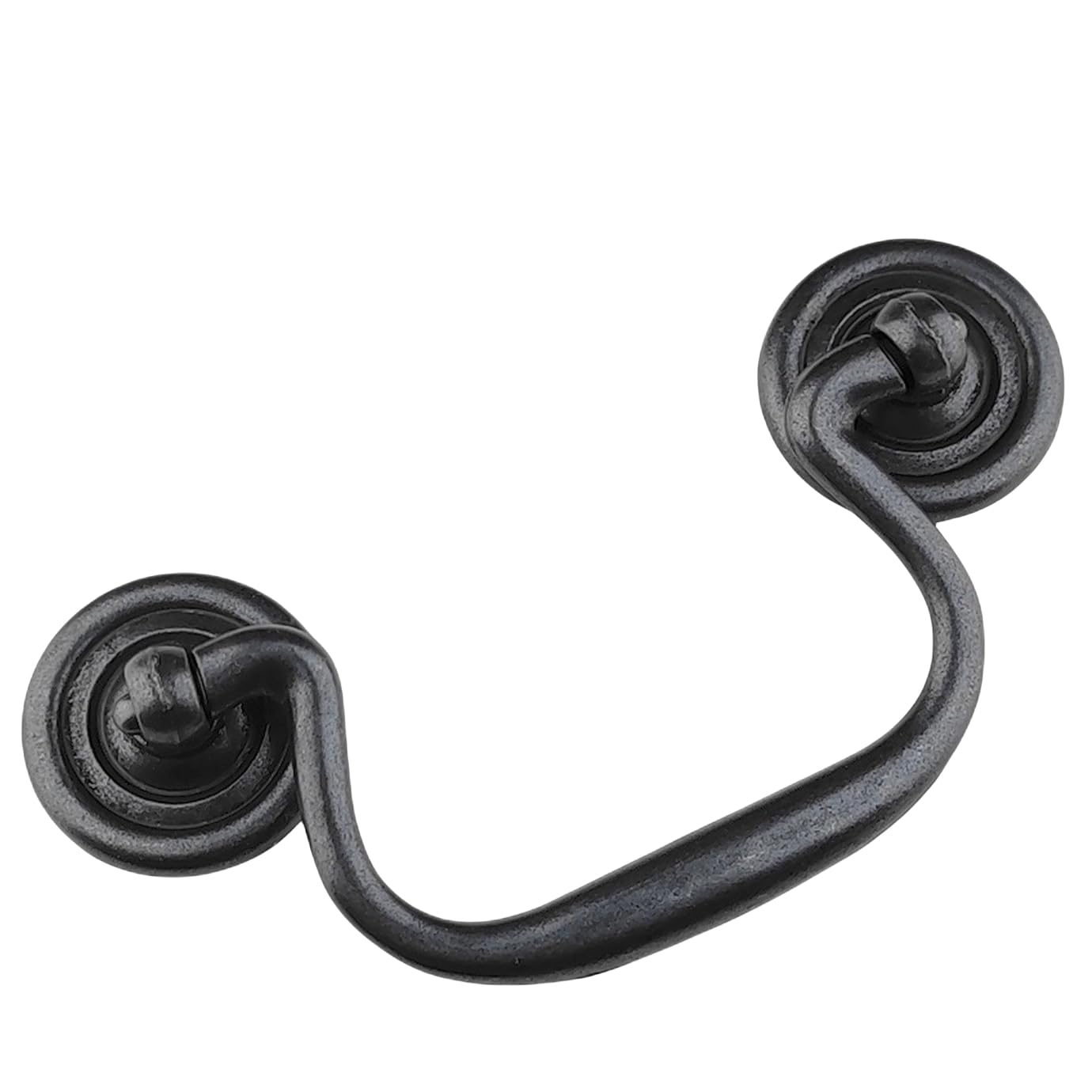 MuDuJia 3.5" Hole Centers Antique Black Hanging Ring Puller Drawer Pull ...